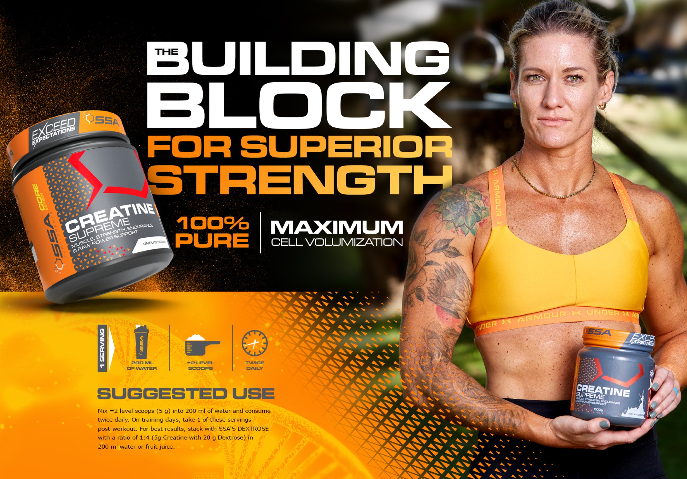 SSA Creatine Supreme - Micronised Monohydrate [40-100 Servings ...