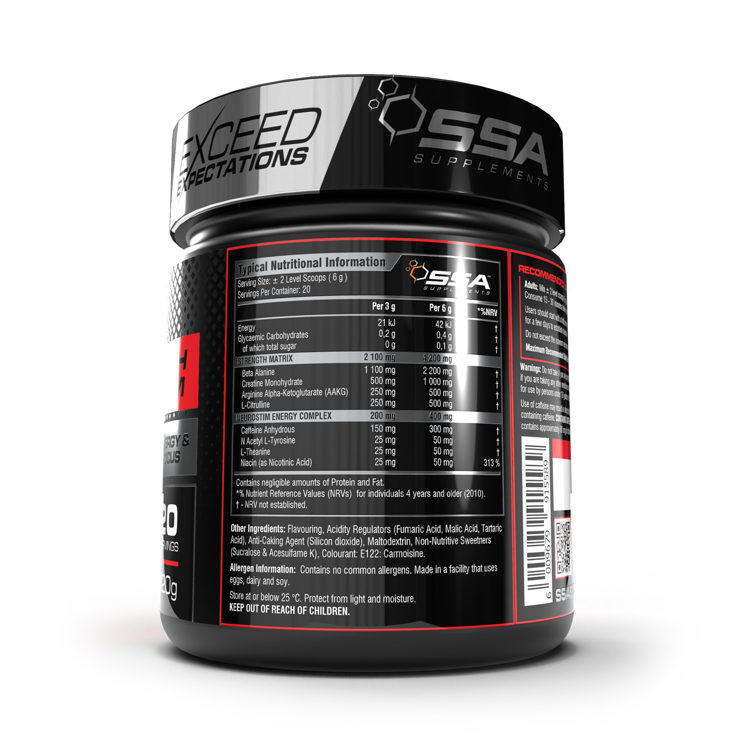 SSA Hellfire Original - High Stimulant Pre-Workout [20-40 Servings] – ssasupplements